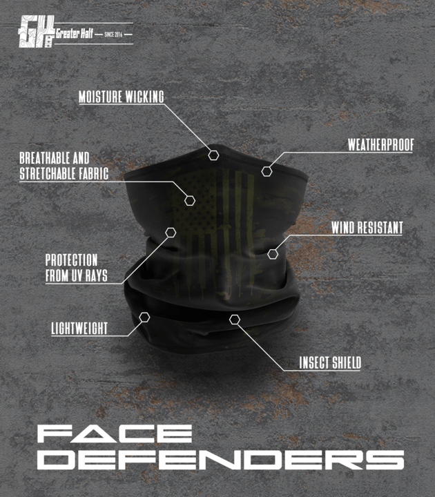 Face Defenders for Men | Camo & Patriotic - Greater Half
